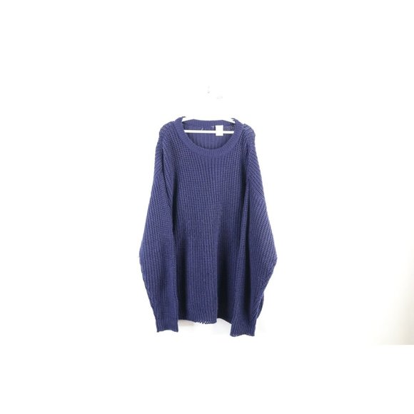 Vintage | Sweaters | Vtg 9s Streetwear Mens Large Distressed Blank ...